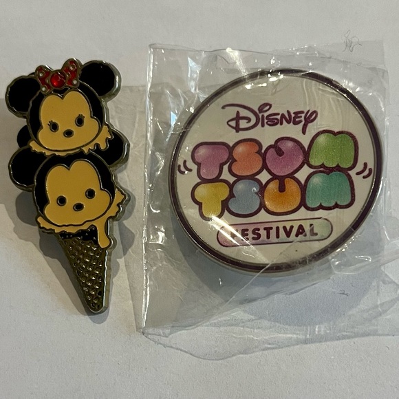 Disney | Jewelry | Disney Tsum Tsum Mickey And Minnie Ice Cream Pin ...